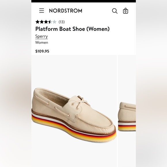 Sperry | Shoes | Sperry Platform Boat Shoe Cream With Multicolor Sole ...